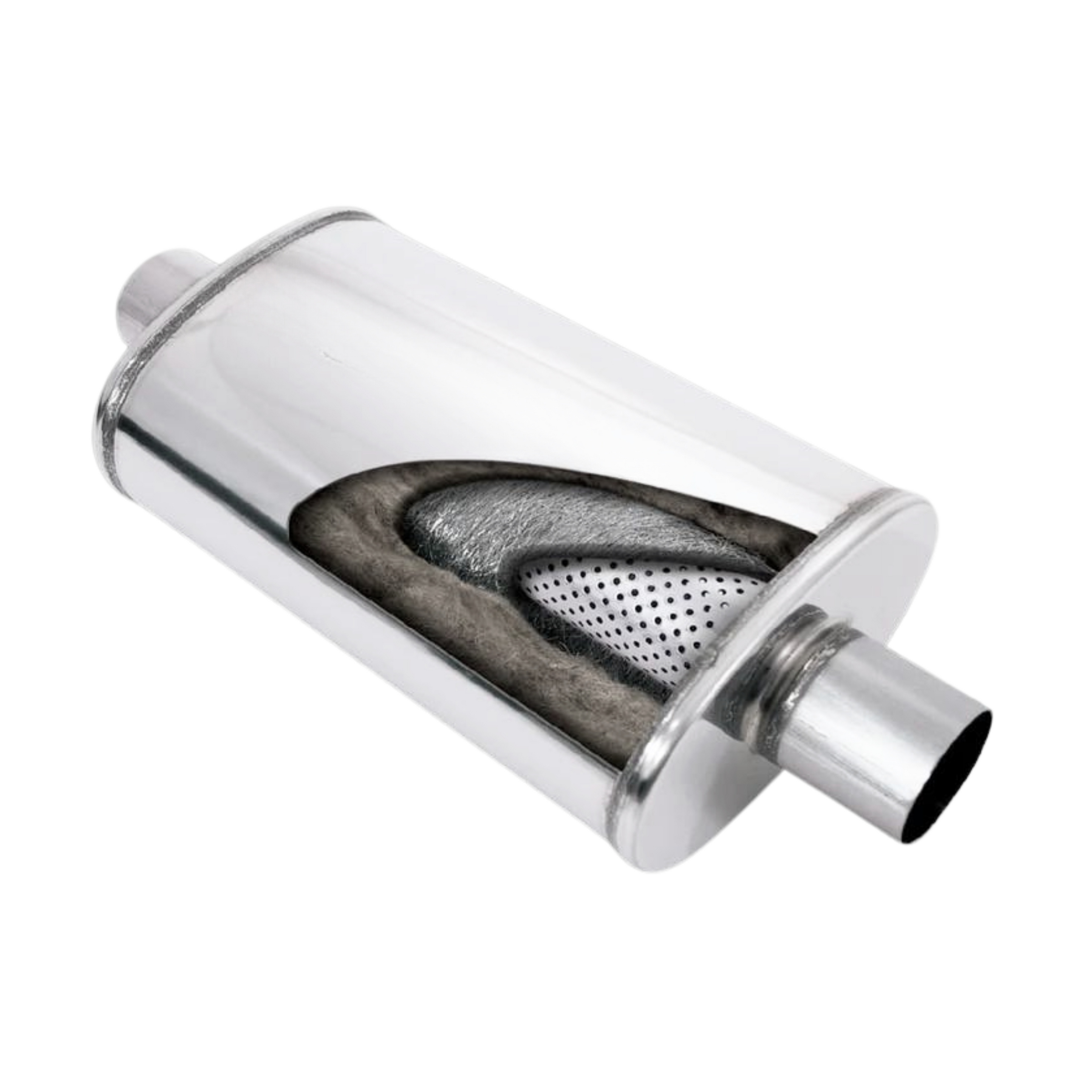 "SPEEDY SMOOTH" - Polished Stainless Steel Straight-Through Muffler ...